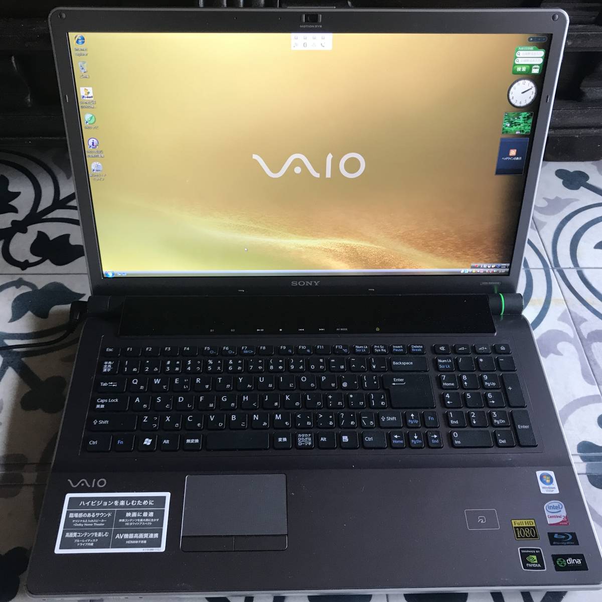 【傷や汚れあり】SONY 18.4型ワイド モニター VAIO VGN-AW50DB PCG-8132N Core 2 Duo T9400 ノートPCの落札情報詳細 - Yahoo ...