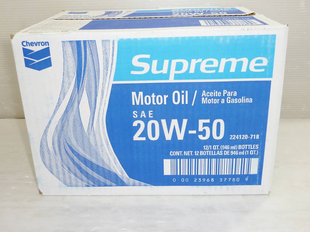 【未使用】CVV4533 未使用 シェブロン SUPREME エンジンオイル SAE 20W-50 946mL×12本セットの落札情報詳細 - Yahoo!オークション落札価格検索 オークフリー