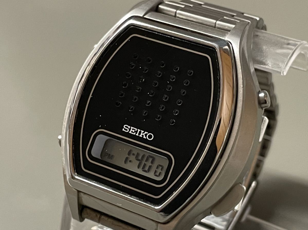 【目立った傷や汚れなし】1円〜良品☆メンズ腕時計 セイコー Seiko トーキングウォッチ A862 00a0 クォーツ デジタル 動作品 の