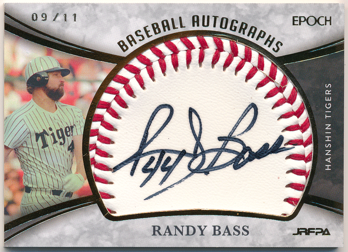 【目立った傷や汚れなし】Epoch 2021 日本プロ野球外国人OB選手会 ランディ・バース Randy Bass 阪神タイガース 直筆サイン ...