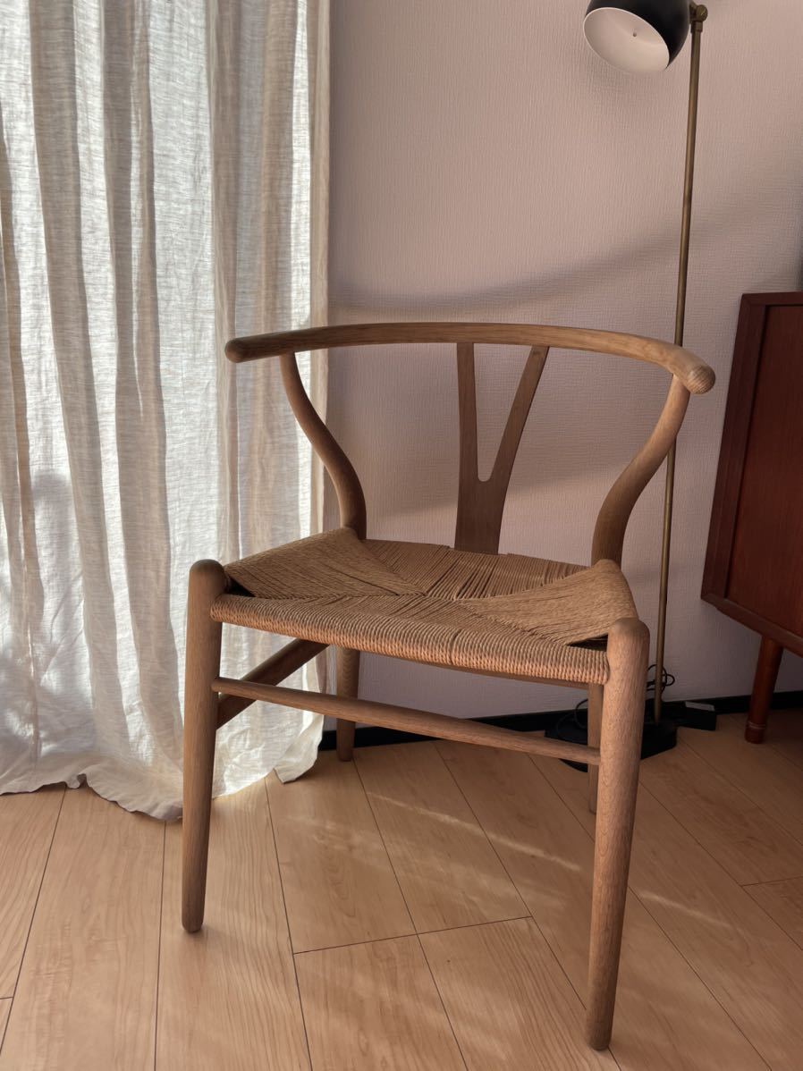 【傷や汚れあり】本物 名作 カールハンセン ハンス J. ウェグナー「CH24/Wishbone chair/Yチェア」b オーク材 ダイニングチェア ペーパーコード ワイチェア の落札情報 ...