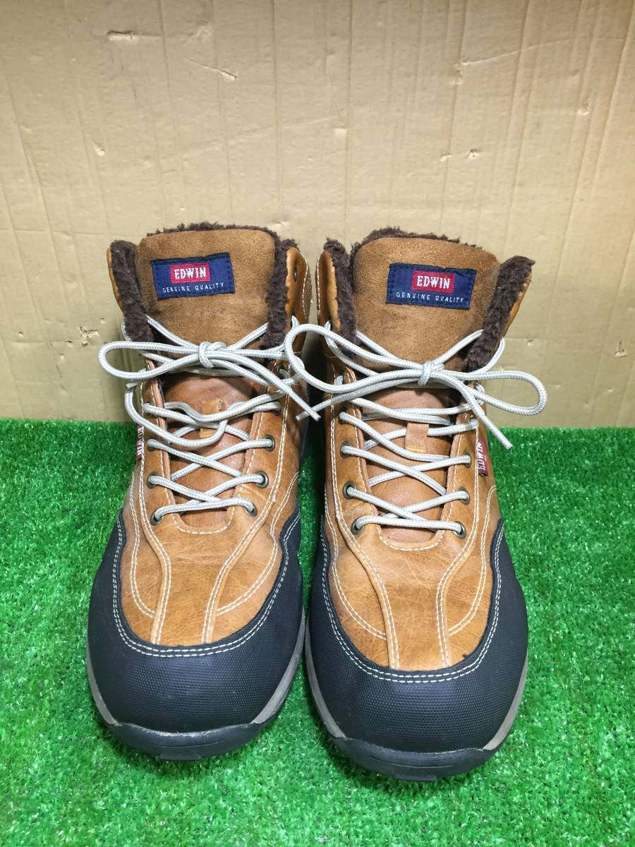 【傷や汚れあり】EDWIN 滑らない冬ブーツ スノーブーツ メンズ ワークブーツ ハイカット スニーカー エドウィン 27cm 25-O の落札情報詳細| ヤフオク落札価格情報 オークフリー