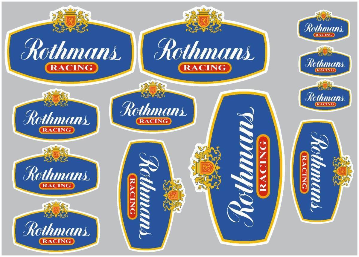 【未使用】Rothmans Racing Stickers ロスマンズ ステッカー シール デカール ホイル ホイール バイク 2枚セットの ...