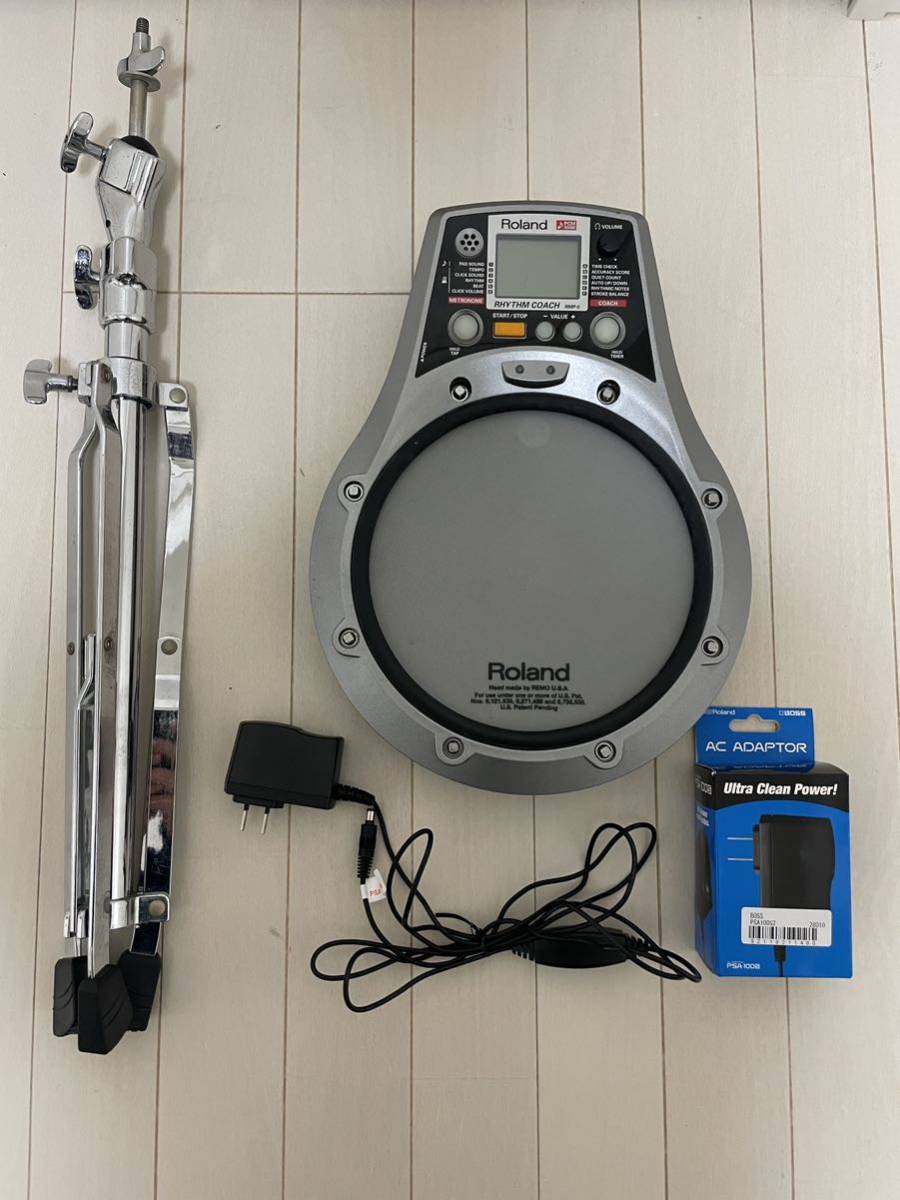 【やや傷や汚れあり】Roland ローランド RMP-5 リズムコーチ Rhythm Coach 練習パッド パッドスタンド付きの落札情報詳細 ...
