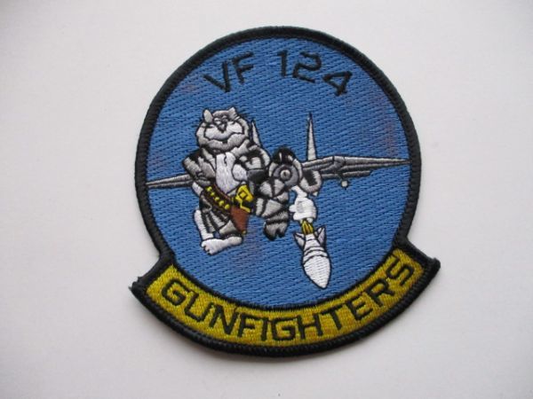 【全体的に状態が悪い】【送料無料】アメリカ海軍VF-124第124戦闘飛行隊ガンファイターズ パッチ ワッペン/トムキャットTOM CAT ...