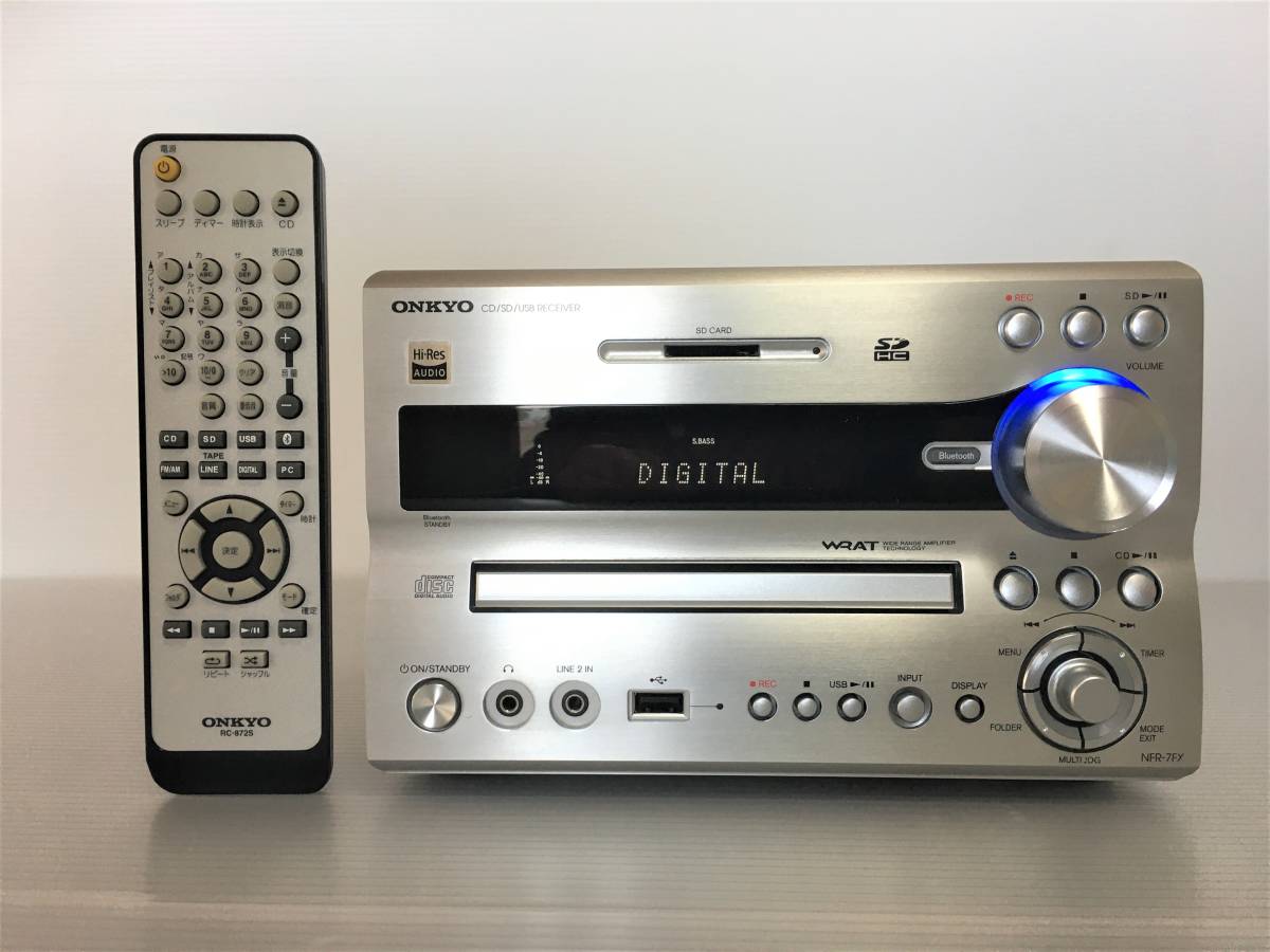 【やや傷や汚れあり】ONKYO NFR-7FX CD/SD/USB レシーバー 【 整備／動作確認済 リモコン他付属 】 2018年製 です ...