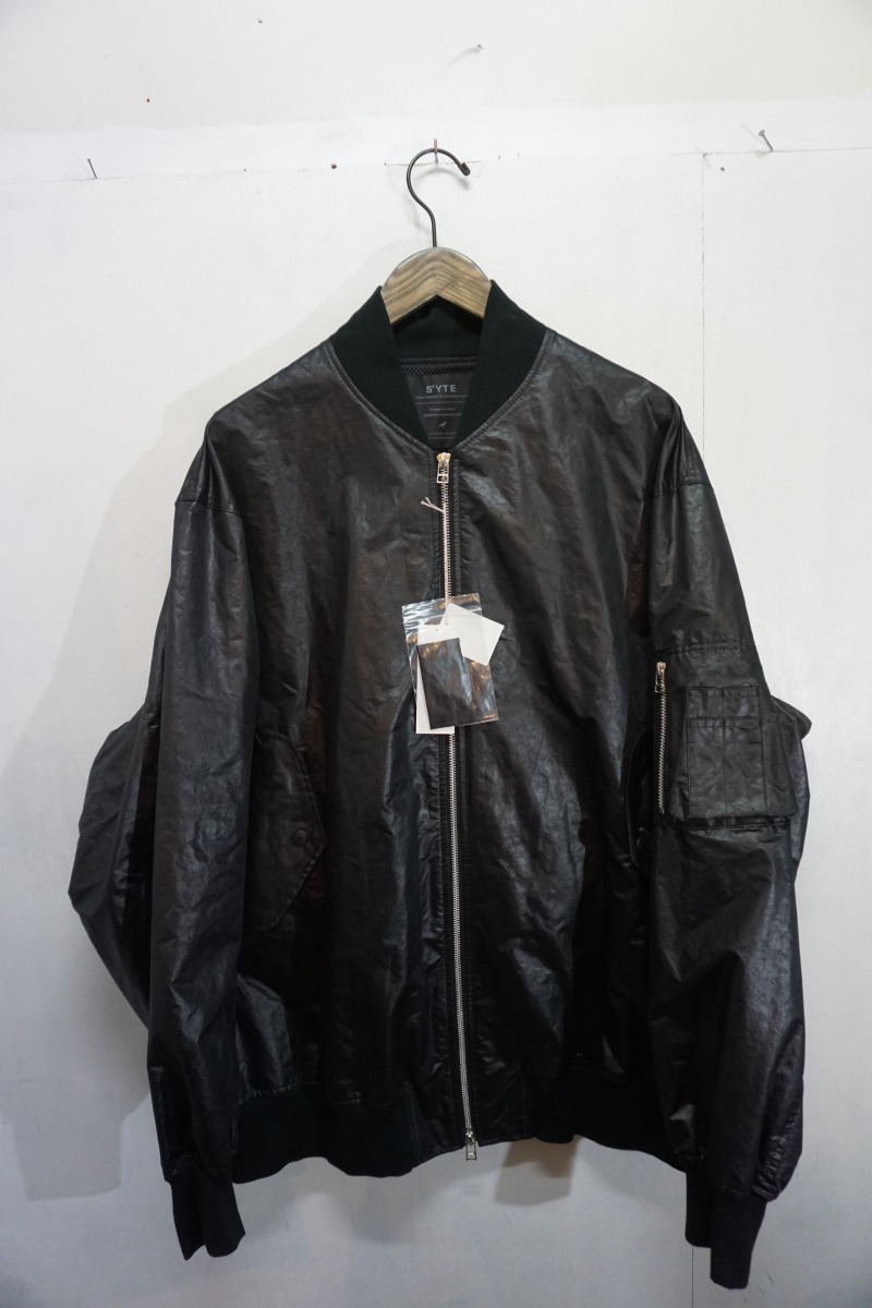 【目立った傷や汚れなし】美品22SS S'YTE サイト YOHJI YAMAMOTO ヨウジヤマモト Pe/Ny Water Repellent Taffeta Big MA-1 ナイロン ...