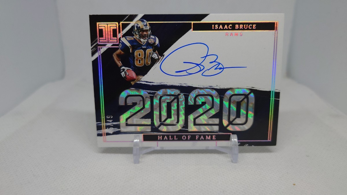 【目立った傷や汚れなし】2022 Panini Impeccable Isaac Bruce Hall Of Fame Signature ...