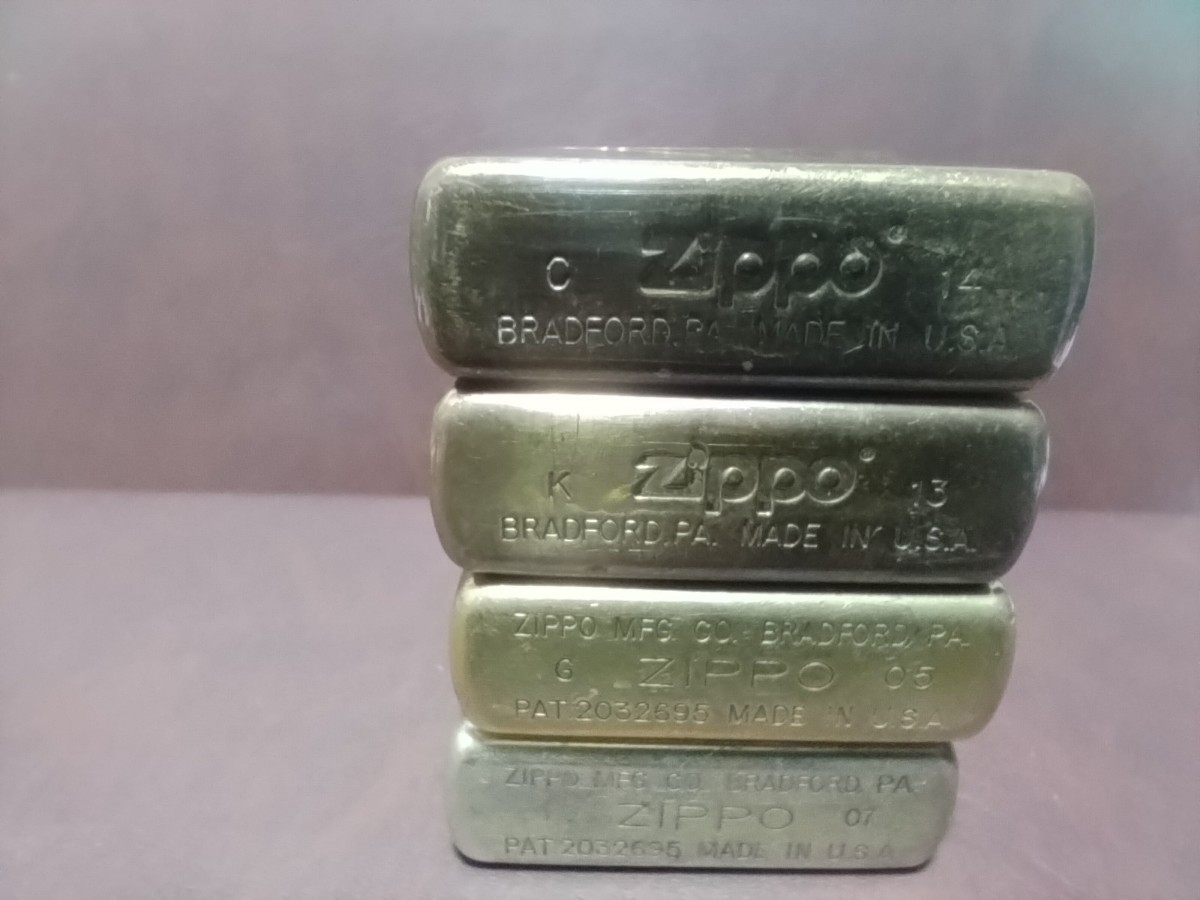 【目立った傷や汚れなし】Zippo ソリッドブラス フラットトップ ゴールドカラー レギュラーZippoライター4点の落札情報詳細 - ヤフオク落札価格検索 オークフリー