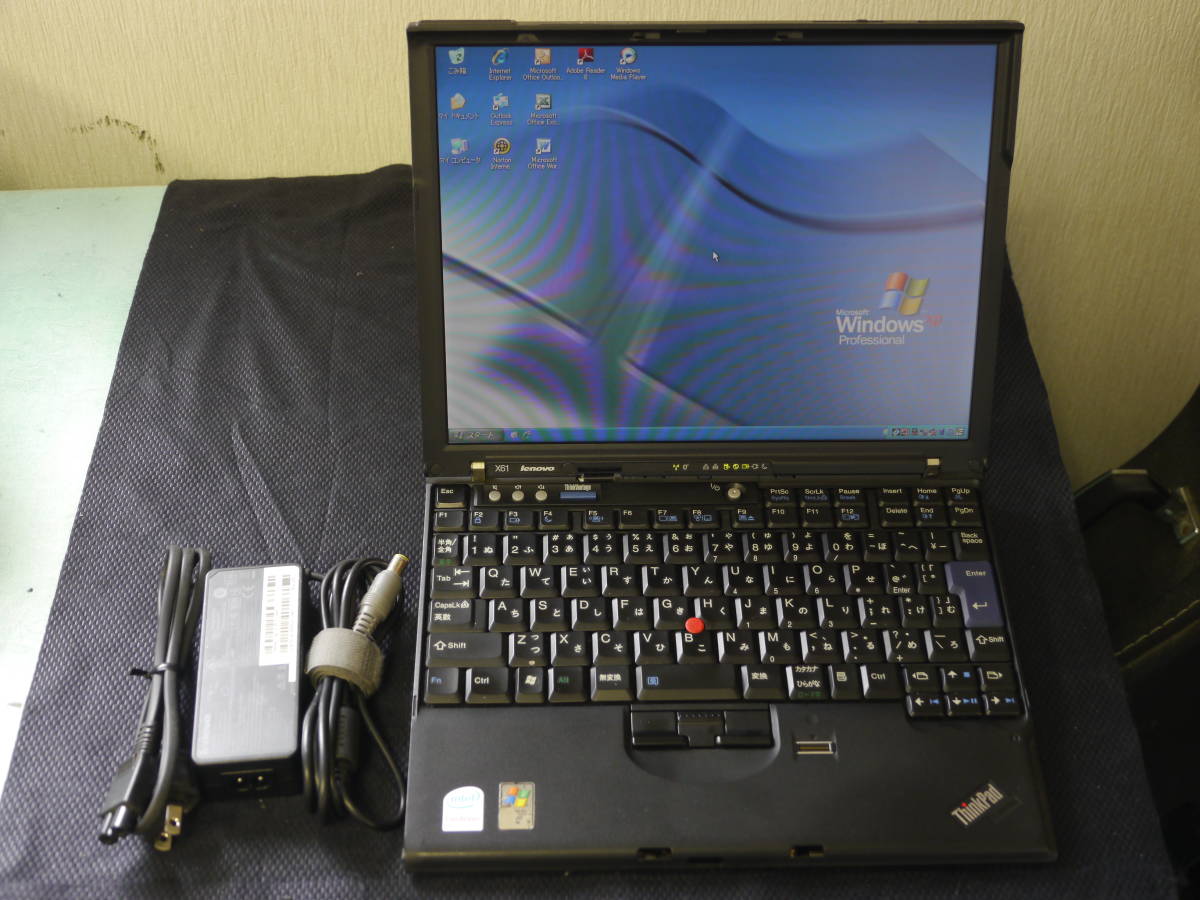 【傷や汚れあり】lenovo ThinkPad X61 TYPE:7673-AQ8 (Core2Duo T7300/1GB/80GB/12 ...