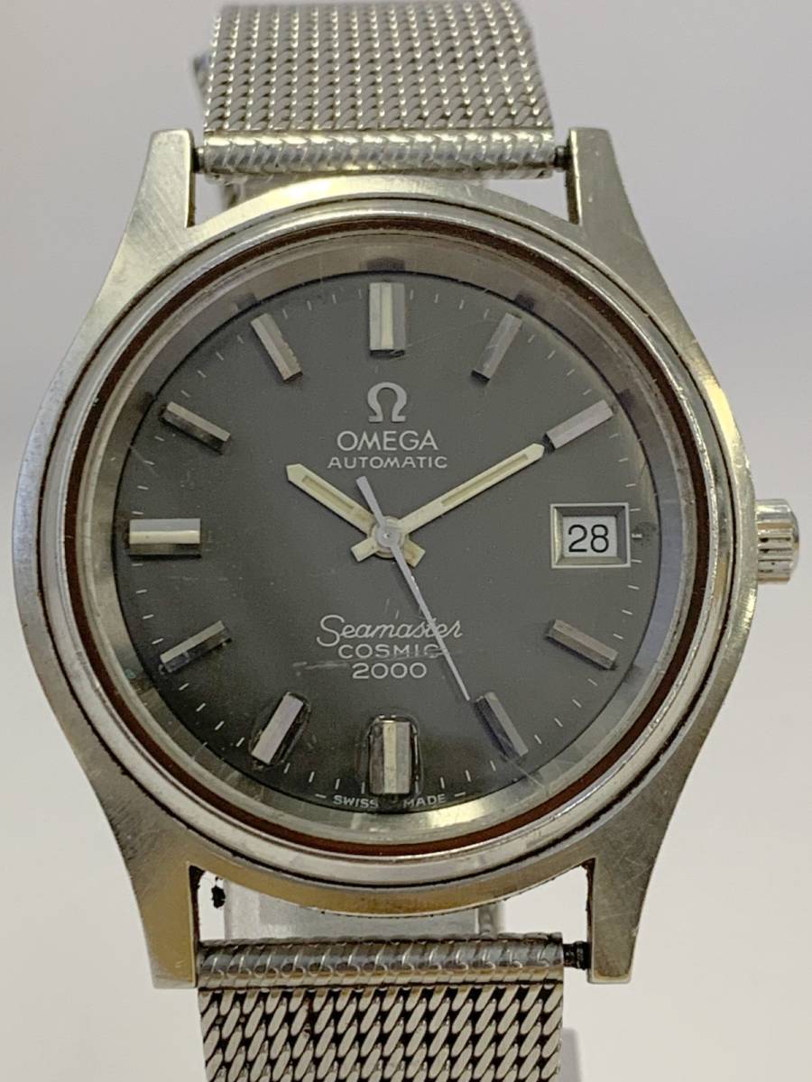 【傷や汚れあり】S460-C2-158 OMEGA オメガ Seamaster シーマスター コスミック 2000 デイト グレー系文字盤 メンズ 自動巻き 不動 腕時計 ⑥の落札情報詳細 ...