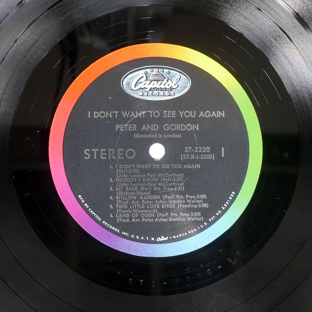 【やや傷や汚れあり】米 PETER AND GORDON/I DON'T WANT TO SEE YOU AGAIN/CAPITOL ...
