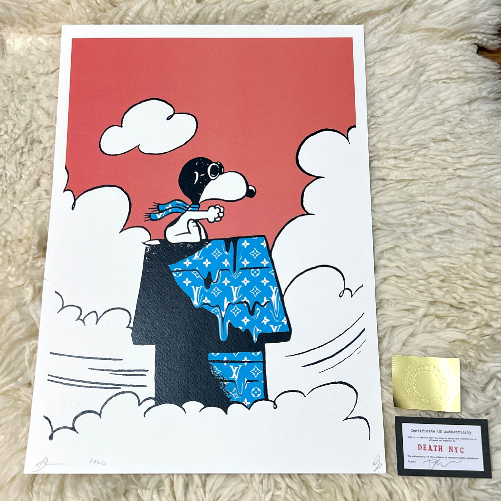 【未使用】DEATH NYC スヌーピー SNOOPY ピーナッツ 紙幣 カウズ ポップアート 世界限定100枚 PEANUTS アート ...