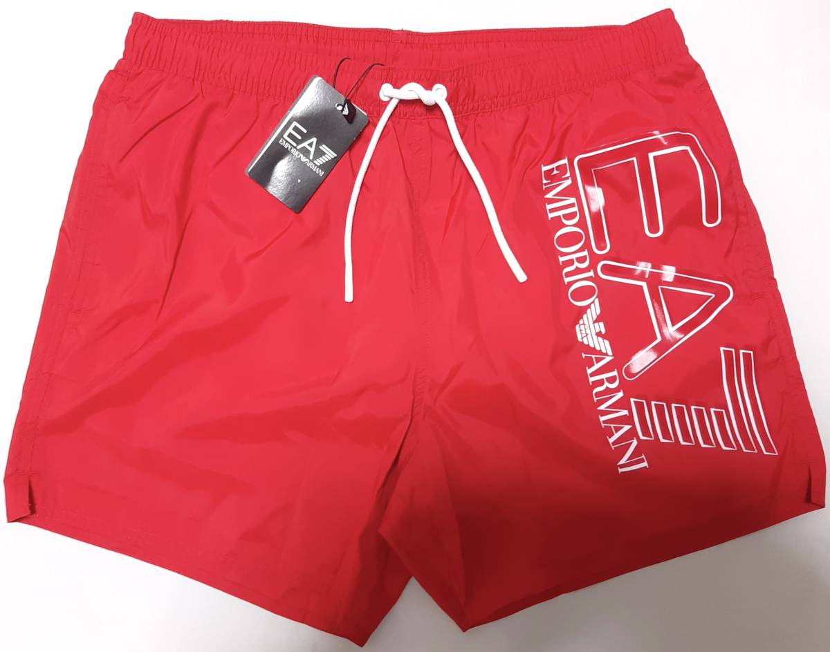 【未使用】[新品] EA7 / EMPORIO ARMANI ビッグロゴ入り【メンズ・スイムショーツ(水着)】 2022年春夏モデル サイズ：52(XL相当) 色：赤の落札情報詳細 ...