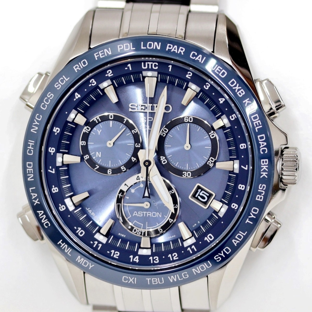 【目立った傷や汚れなし】【美品】SEIKO セイコー アストロン 8X82-0AC0-1 ブラック文字盤 SS/ラバー GPSソーラー電波 ...