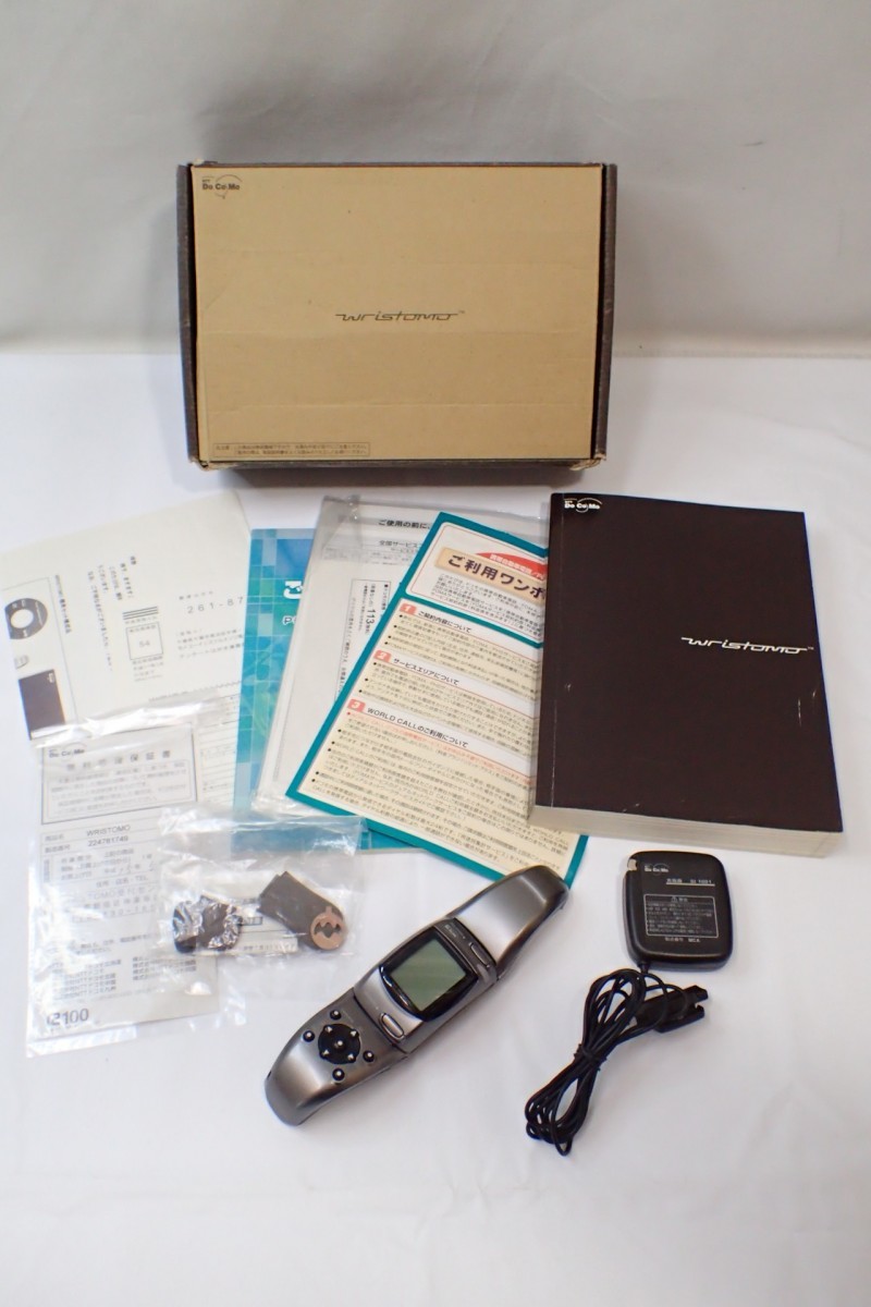 【傷や汚れあり】m1836 / NTT docomoドコモ Wristomo リストモ セイコーインスツルメンツ 腕時計型PHS電話機 元箱付 ...