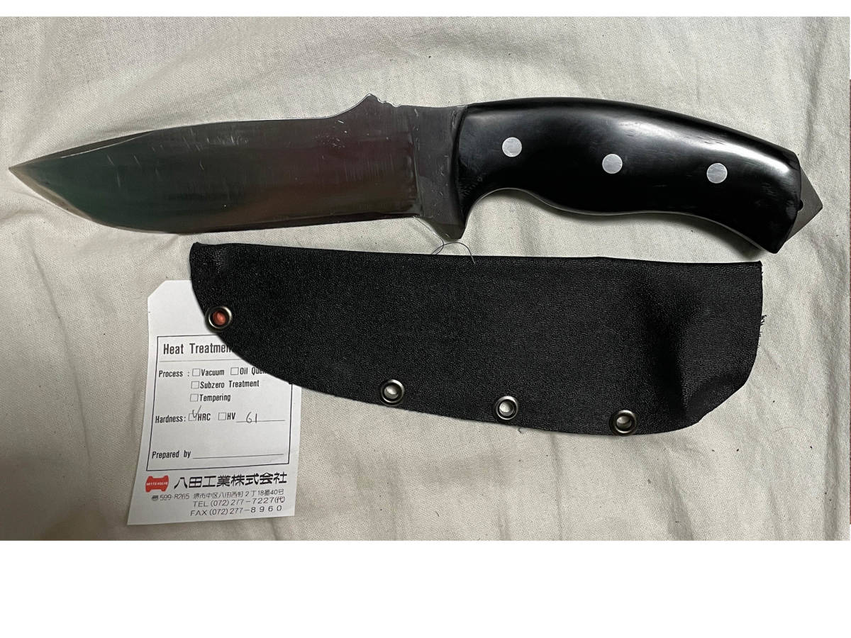 【未使用】全長266㎜ cpm 3v に匹敵, 日立金属SLD-MAGIC製ナイフ M521 マイカルタハンドル（コンベックスグラインド ...