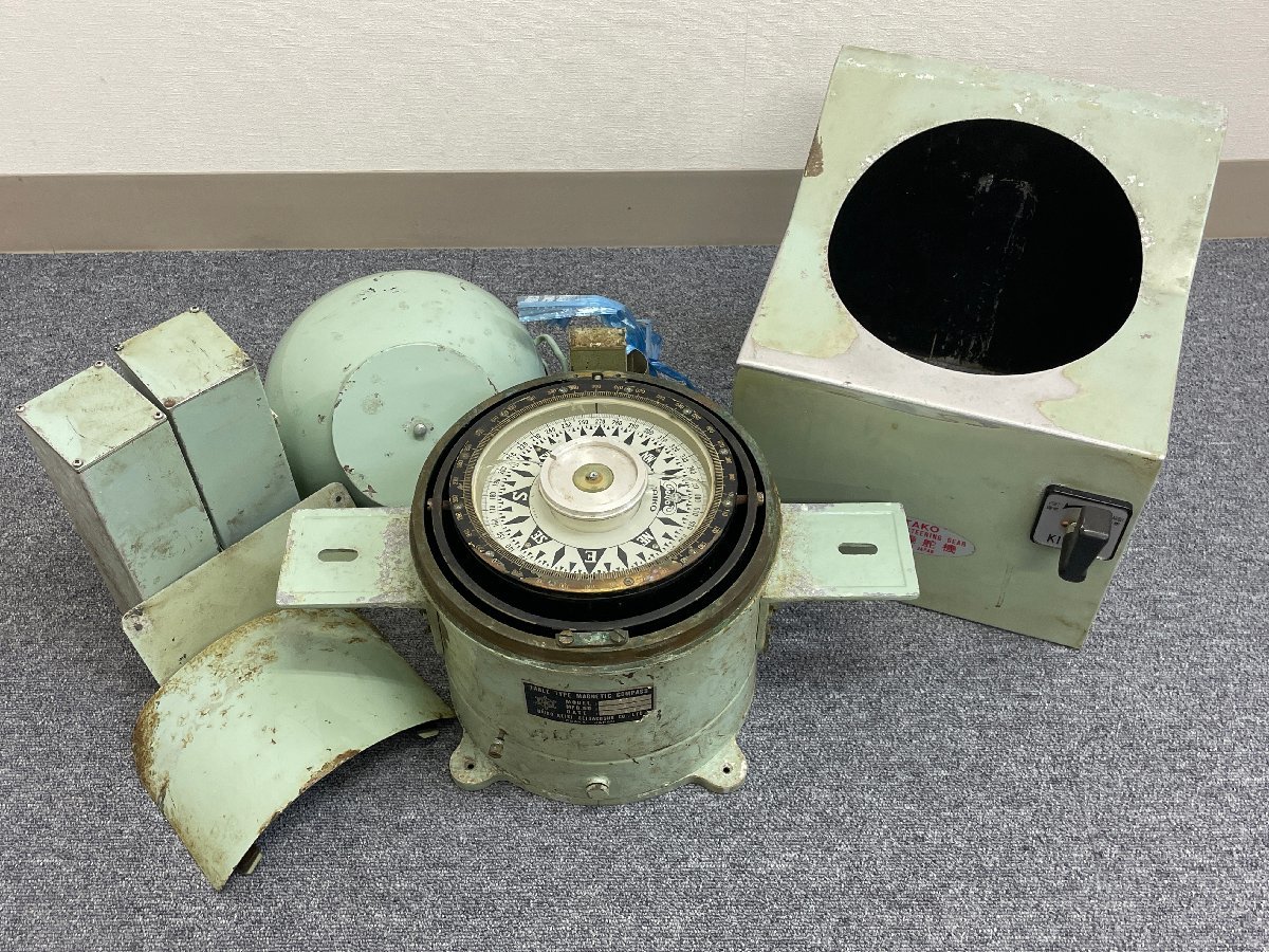 【全体的に状態が悪い】DAIKO KEIKI/大航計器製作所 TABLE TYPE MAGNETIC COMPASS コンパス T-150SL ...