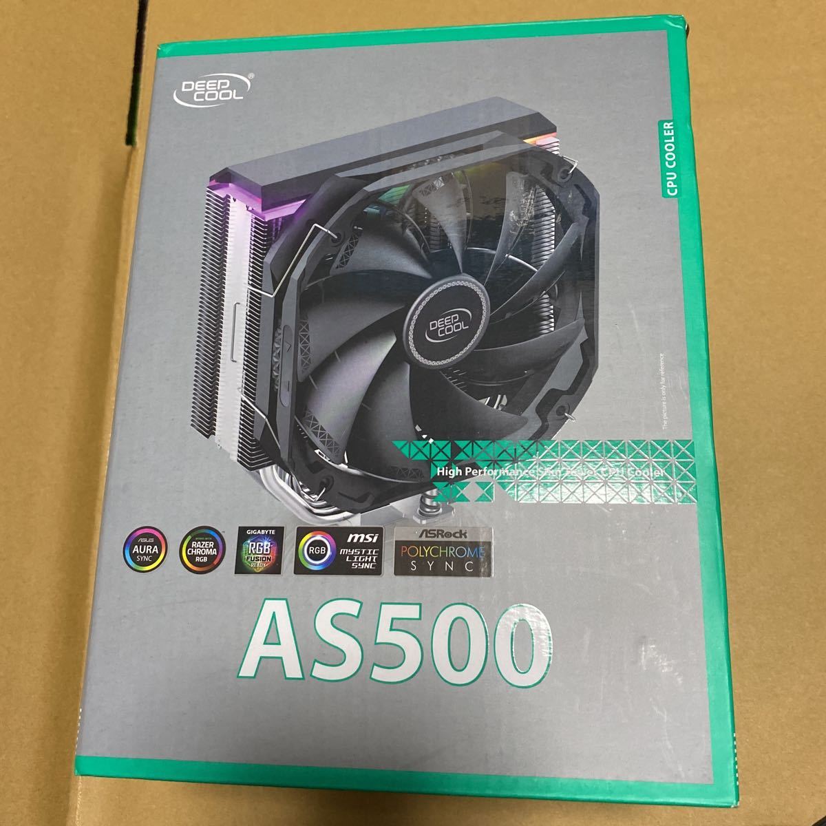 【やや傷や汚れあり】DeepCool AS500 CPU エアクーラー、ユニバーサル RAM 高さ互換性、140mm PWM ファン、A-RGB トップカバー、Intel Core/AMD ...