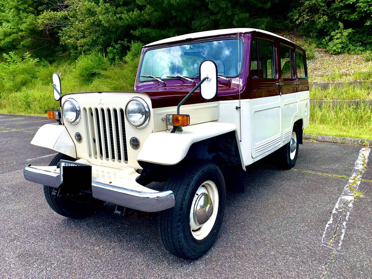 【走行距離 ？km】三菱 ジープ J38 希少なガソリンジープ ロングバン 全国登録可能!NOx PM対応済み クーラー ドラレコ キーレス 付き 車検残あり 美車!の落札情報詳細 ...