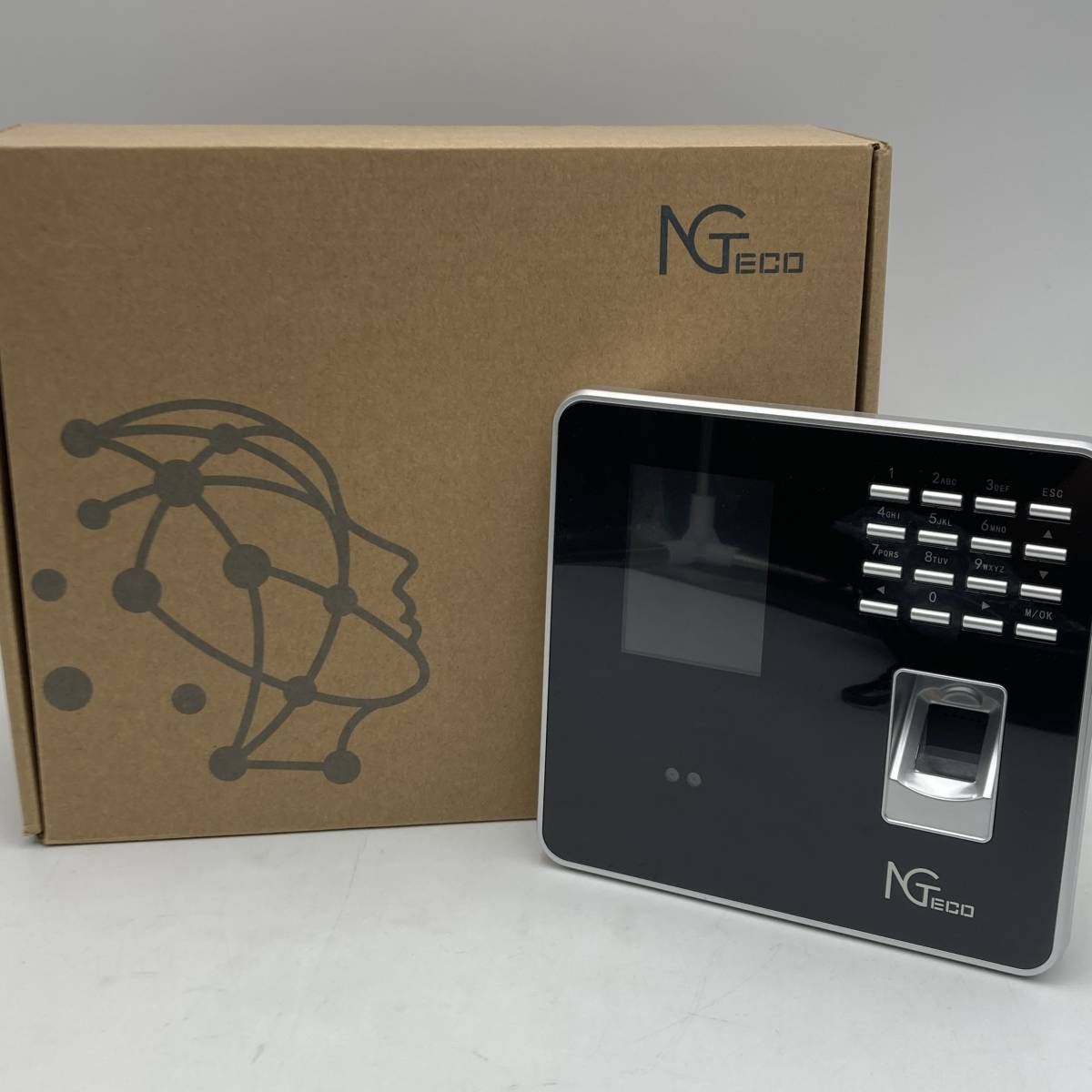 【目立った傷や汚れなし】【通電のみ確認済】NGTeco 顔認証 非接触方式で認証 タイムレコーダー指紋認証 タイムカードレコーダー 勤怠管理 ...