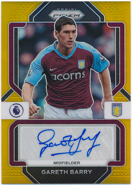 【目立った傷や汚れなし】Gareth Barry 2022-23 Panini Prizm Premier League Gold Prizm ...