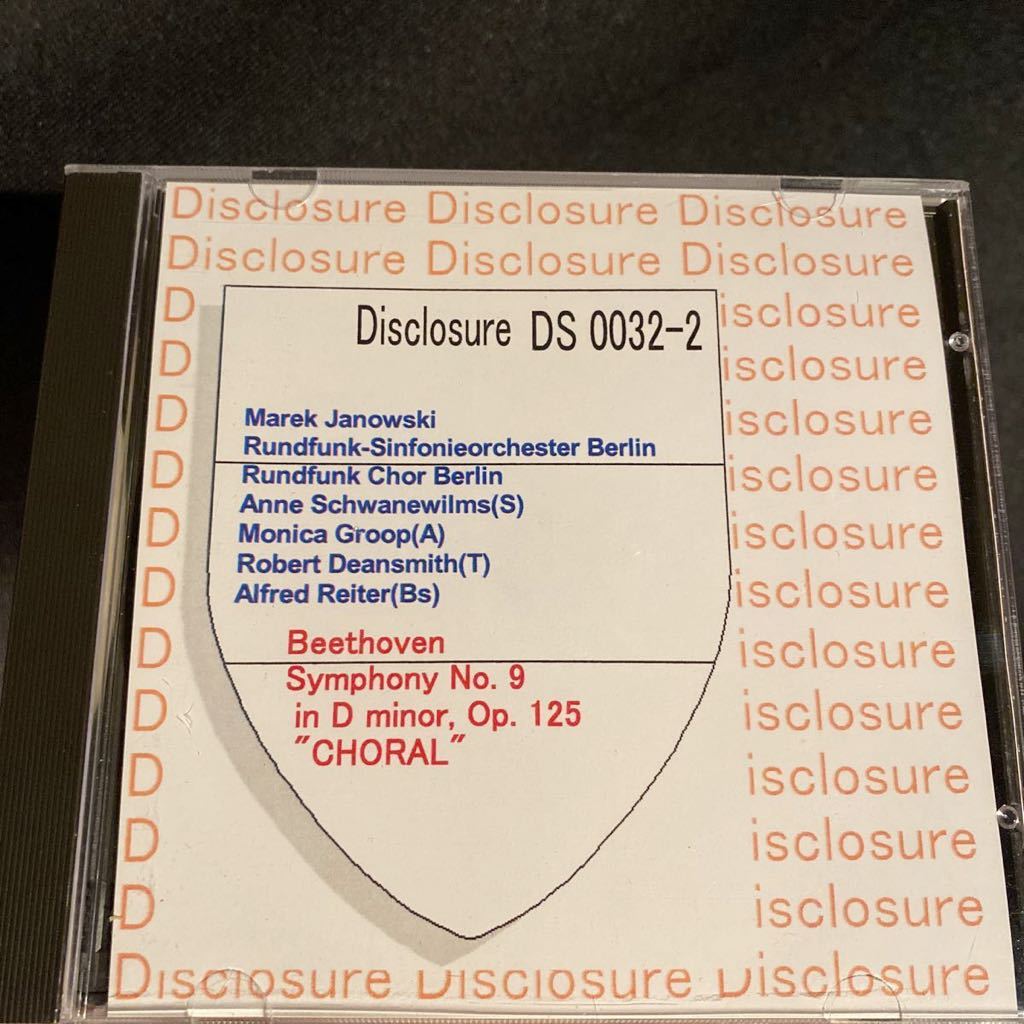 【目立った傷や汚れなし】Disclosure CD-R ヤノフスキ/ベルリン放送響 ベートーヴェン 交響曲 9番 合唱 2003 LIVEの ...