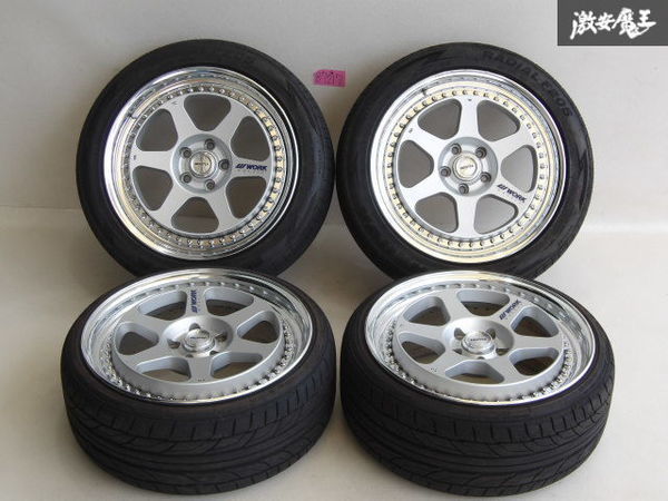 ☆深リム☆WORK MEISTER ワーク マイスター S1 3ピース 19インチ 10J +17 PCD114.3 5H 2本セット 245 ...