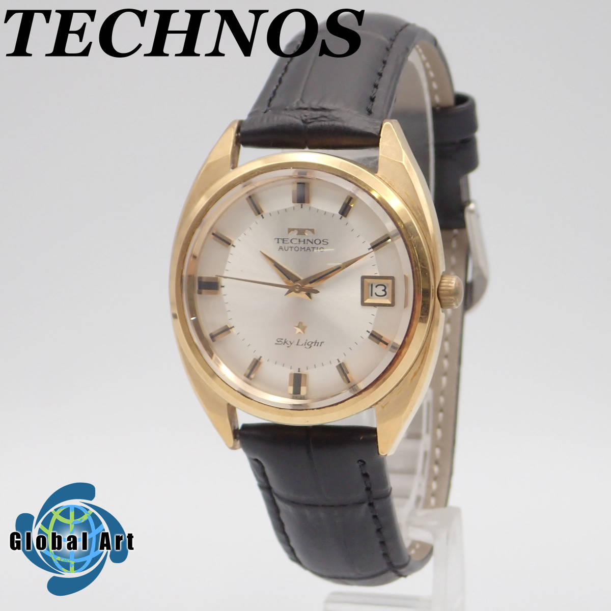 【傷や汚れあり】う10021/TECHNOS テクノス/スカイライナー/自動巻/メンズ腕時計/文字盤 シルバーの落札情報詳細 - Yahoo!オークション落札価格検索 オークフリー