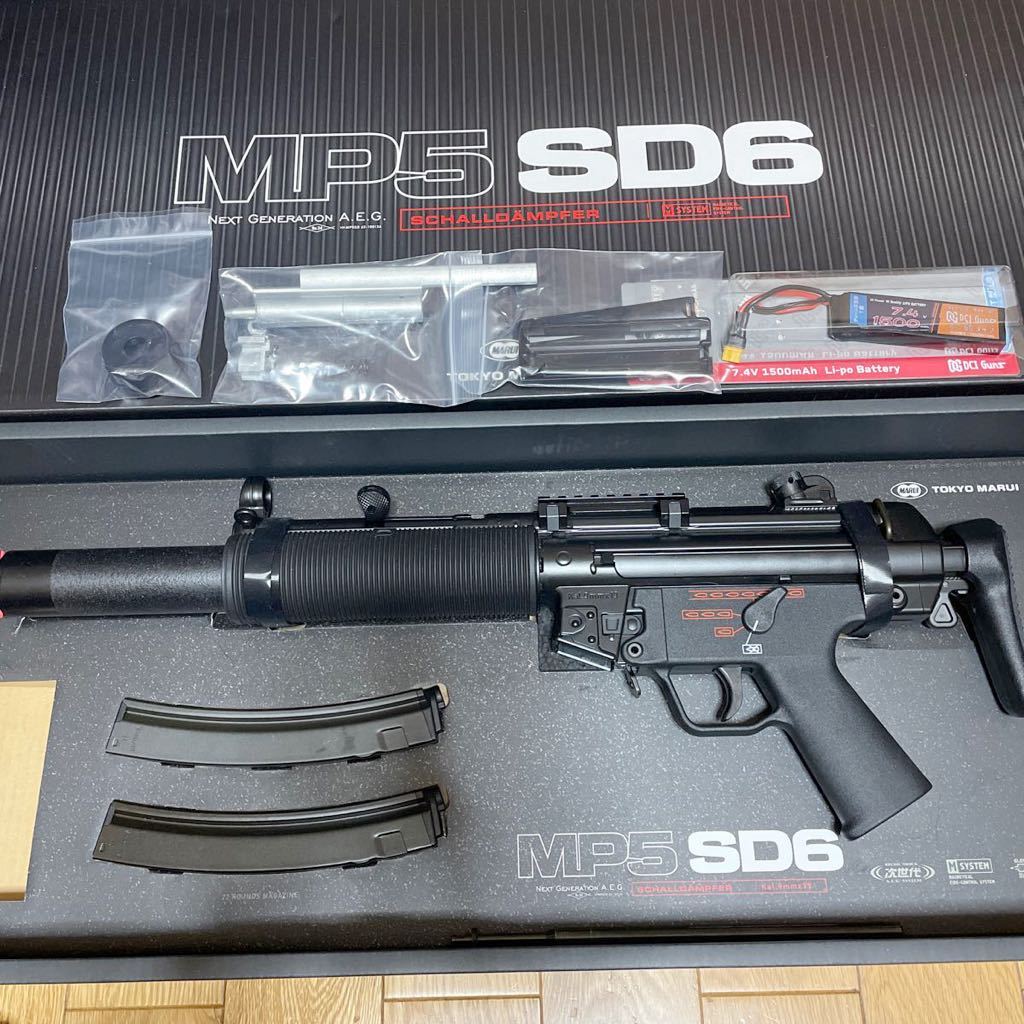 【目立った傷や汚れなし】【東京マルイ 】次世代電動ガン MP5 SD6 マガジン2本、バッテリー、マウント付き！ 【リコイル、ブローバックオミットカスタム】の落札情報詳細 - ヤフオク落札価格 ...