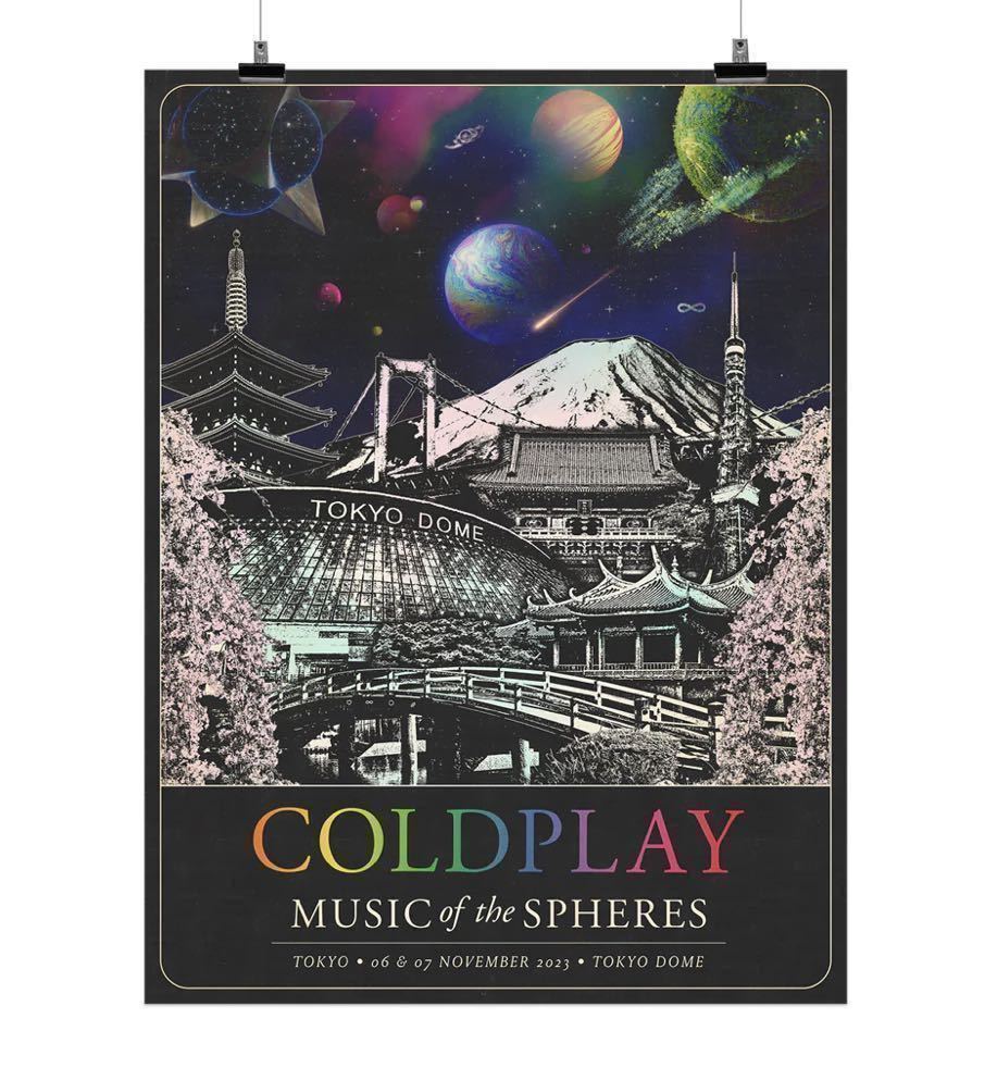 【未使用】COLDPLAY WORLD TOUR 東京ドーム公演限定ポスター TOKYO DOME EVENT POSTERコールドプレイ ...