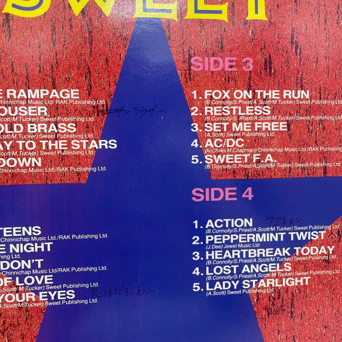 【やや傷や汚れあり】【UK盤】スウィート/The Sweet/Collection/LP/レコード/の落札情報詳細 - Yahoo ...