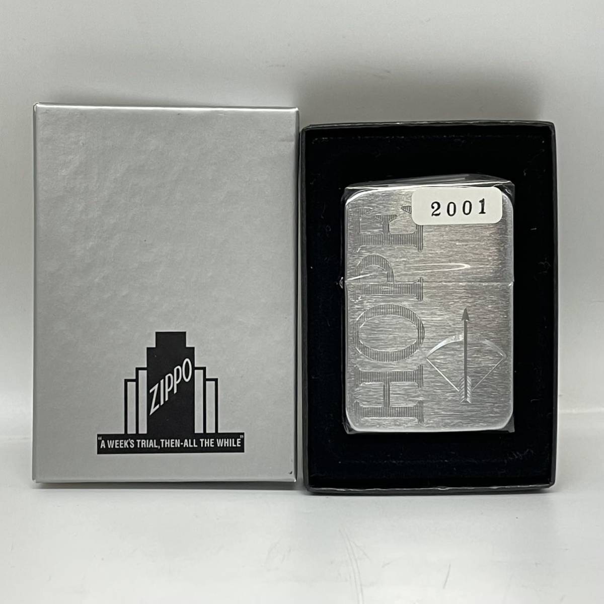 【やや傷や汚れあり】【11N20】 1円スタート ZIPPO HOPE / A HP ジッポ ホープ 2001年 オイルライター 喫煙具 ...