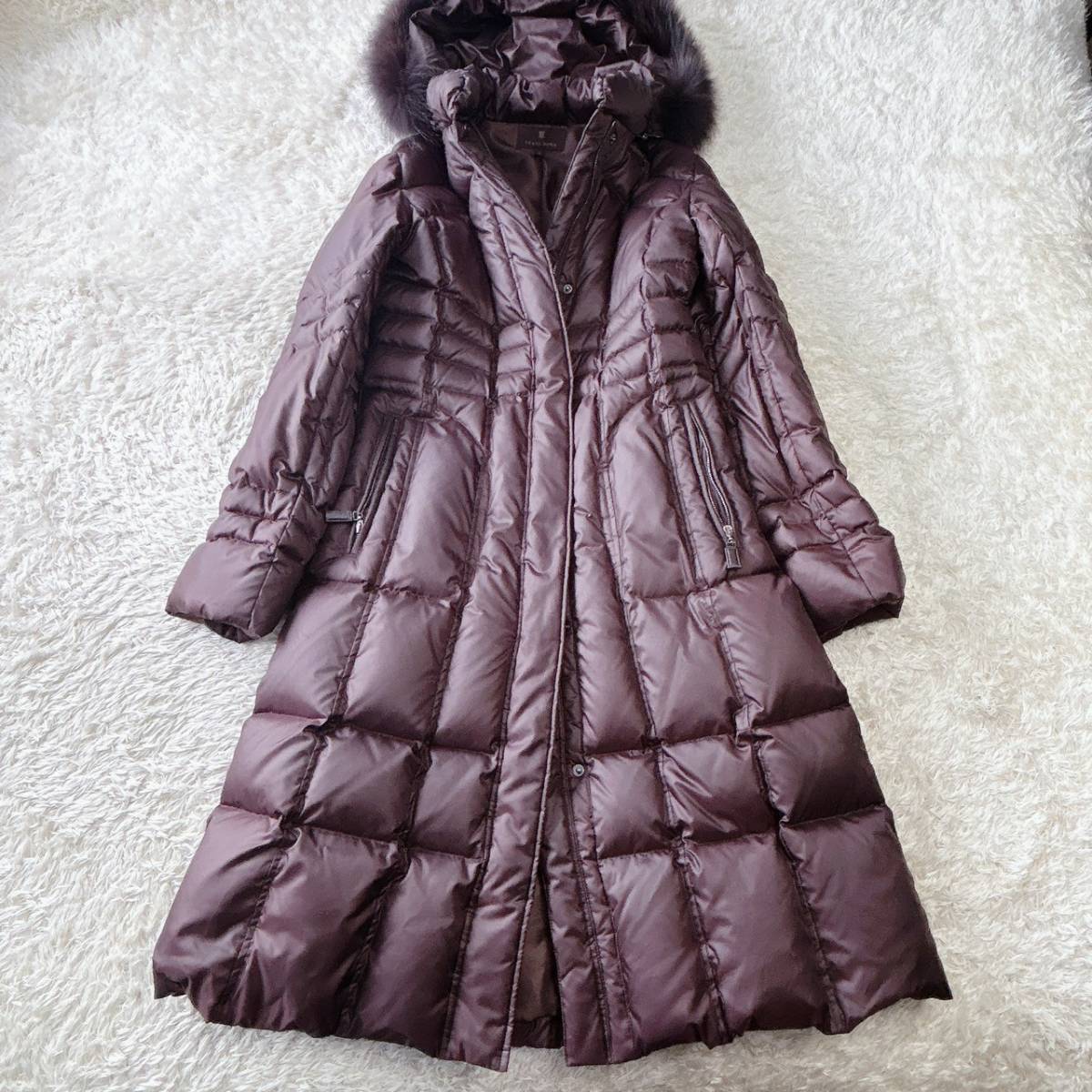 【やや傷や汚れあり】【TRANS WORK/トランスワーク】ダウンコート ロング フォックス リアルファー 三陽商会 レディース 38 シェイプデザ ブラウン Rstore312123の落札 ...