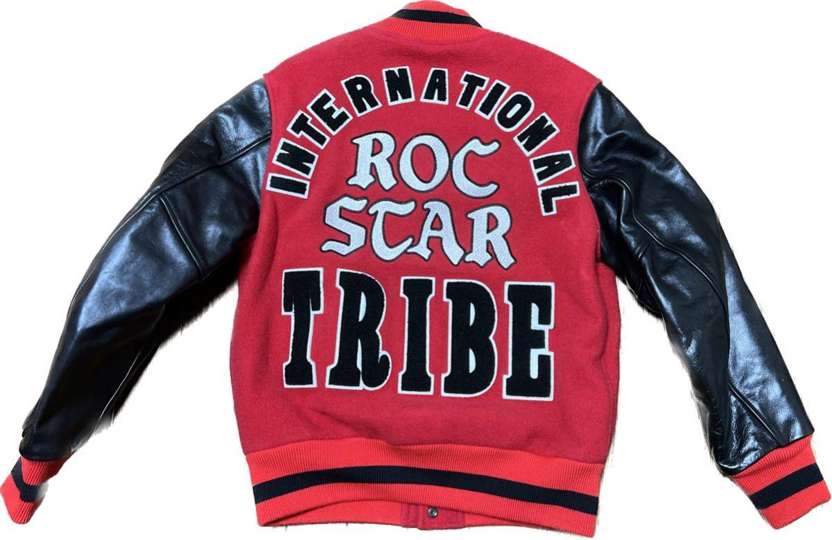 【未使用】stussy roc star varsity letterman award stadium jacket jumper ...
