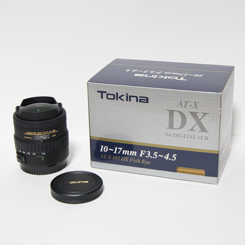 【目立った傷や汚れなし】【 Tokina トキナー 】10-17mm F3.5-4.5 ／ AT-X 107 DX Fisheye 【 CANON EFマウント 美品中古】の落札情報詳細 ...