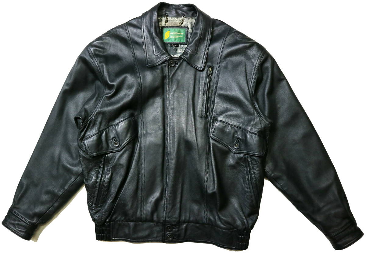 【目立った傷や汚れなし】訳あり/良好！ STRATHCONAR 羊革 レザージャケット ゆったりめLサイズ（身長176-178センチ位）の落札情報詳細 - Yahoo!オークション落札価格検索 ...