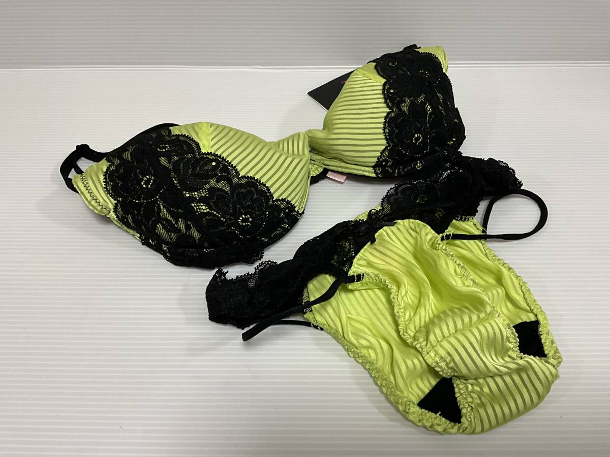 【未使用】r31/新品/ravijour ラヴィジュール カバーレースブラショーツセット/f65 70/ライム/r156801の落札情報詳細