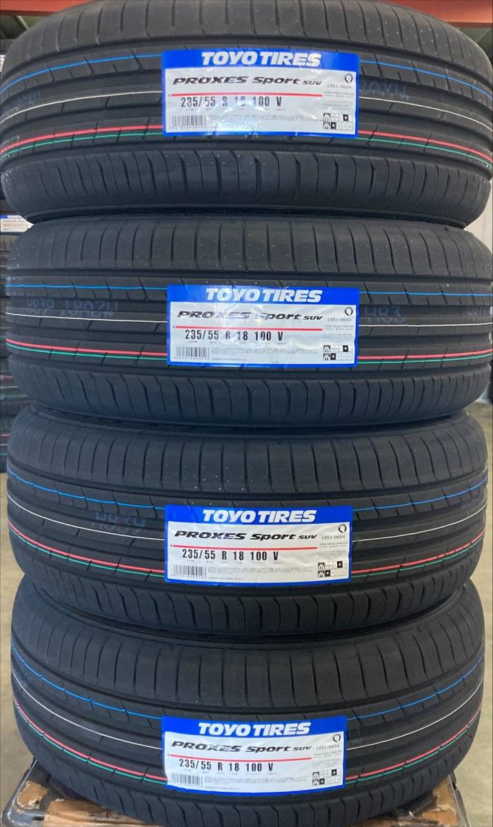 【未使用】 【送料税込新品4本価格】235/55-18 100V TOYO PROXESSPORT プロクセス スポーツSUV 235/55R18 トーヨー レクサス NX ハリアー RAV4 ...