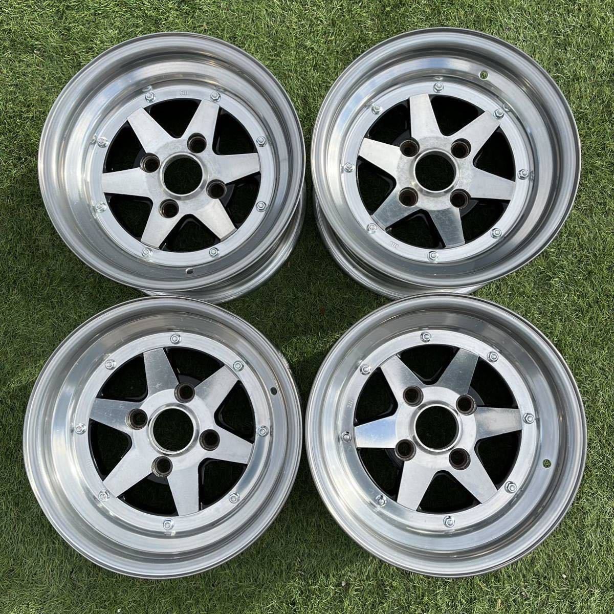 【新品】希少！未使用！ハコスカ純正スチール風アルミホイール 14インチ6j 15 Pcd114 3 4h ローレル・サニトラ・510ブル等日産