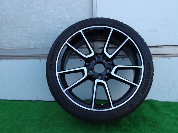 【傷や汚れあり】L2625vc Mercedes-AMG純正 C43 W205/S205 19インチ 5-ダブルスポーク アルミホイール 8 ...