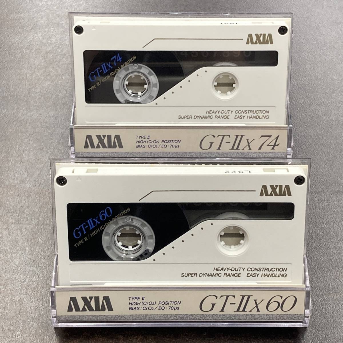 【やや傷や汚れあり】1301T アクシア GT-IIx 60 74分 ハイポジ 2本 カセットテープ/Two AXIA GT-IIx 60 74 Type II High Position ...