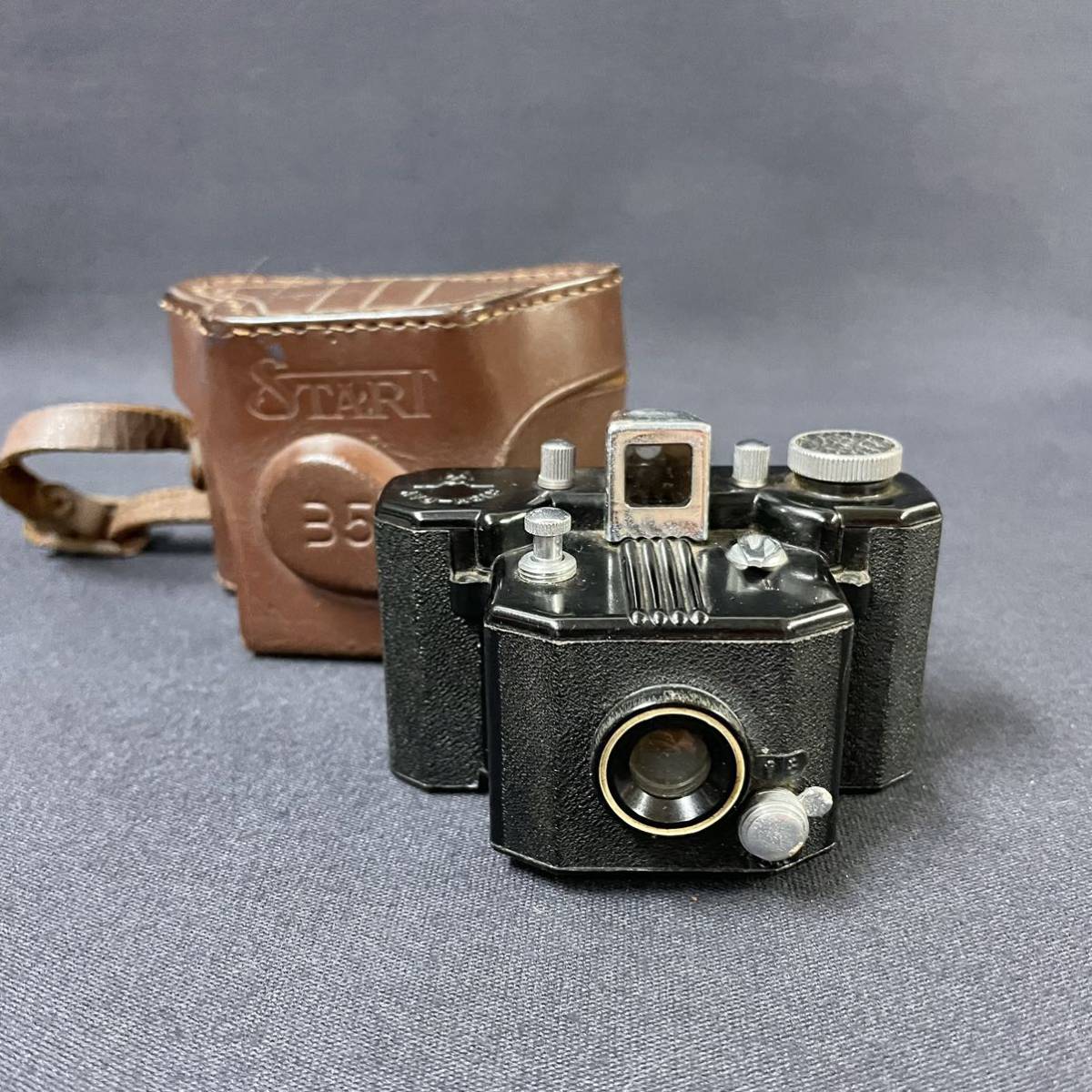 【傷や汚れあり】RICH-RAY 35 junior フィルムカメラ 革ケース付き リッチレイ ジュニア 豆カメラ レトロ コンパクトカメラ ...
