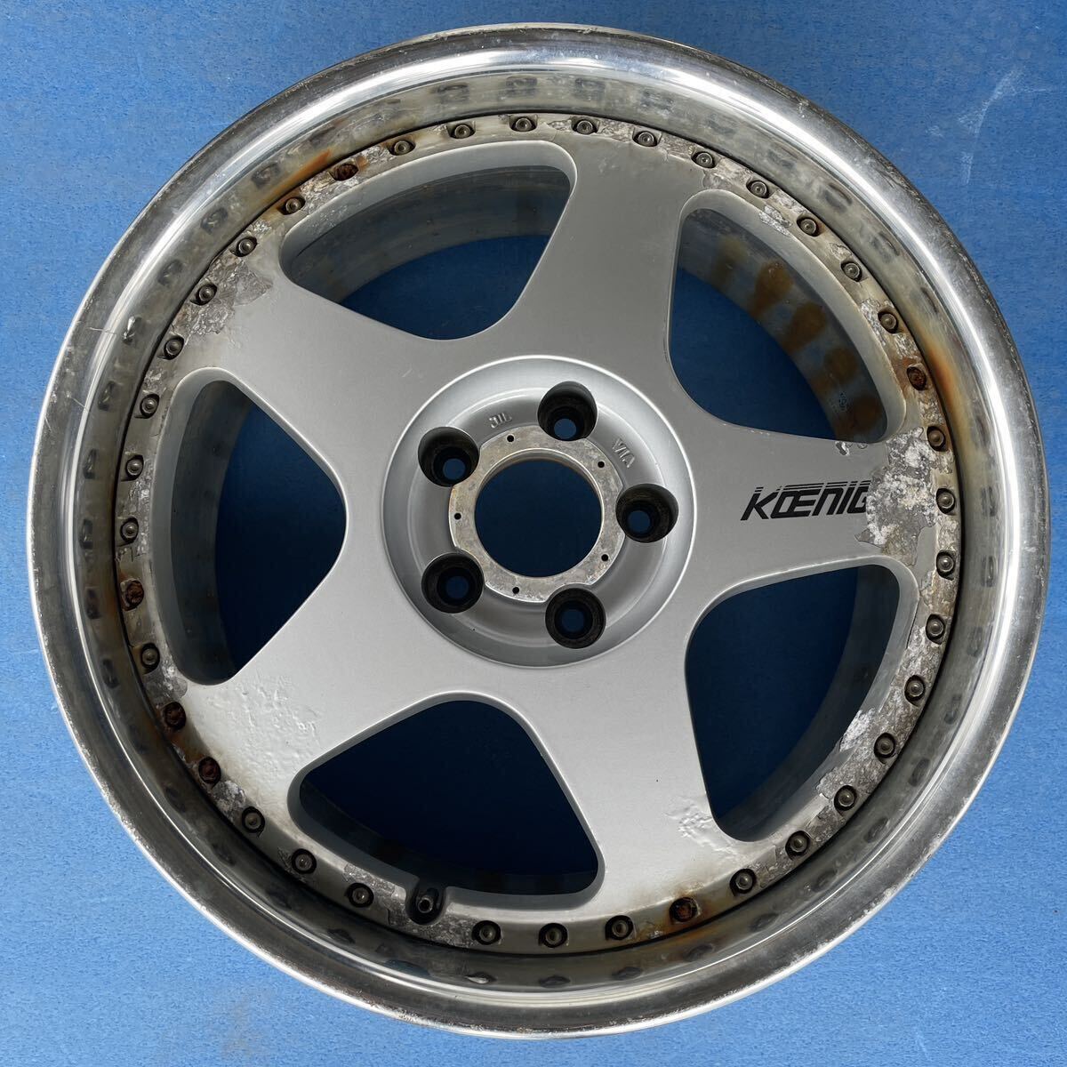 【やや傷や汚れあり】深リム 3ピース SSR スピードスター KOENIG ケーニッヒ 18×8.5J+36 PCD114.3-5穴 ハブ径約74mm アルミホイール1本のみの落札情報詳細 ...