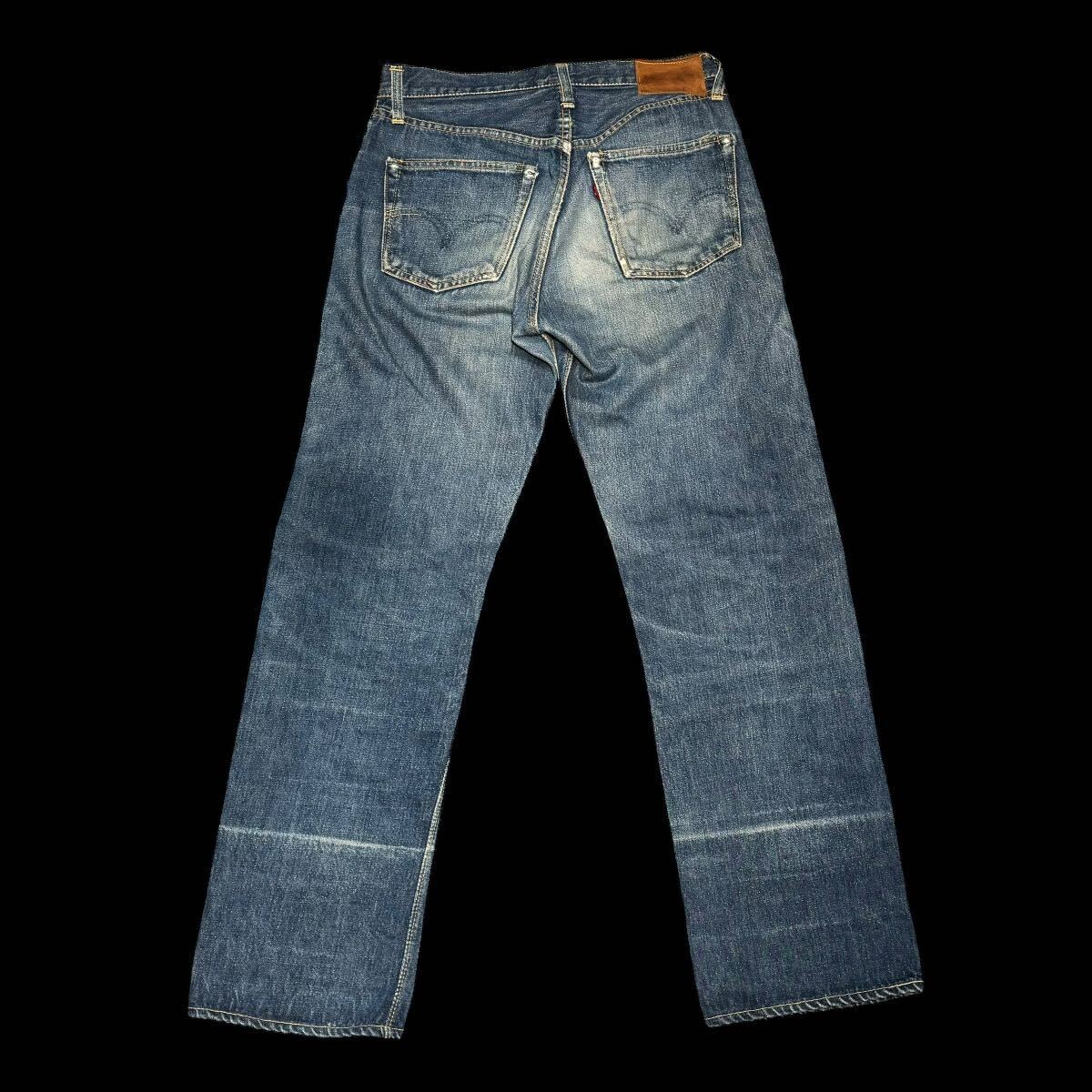 【傷や汚れあり】50s Levis リーバイス 501XX 53モデル 片面 bige デニムパンツ 革パッチ オリジナル ノーリペア ヴィンテージ 503XX vintage ビンテージの ...