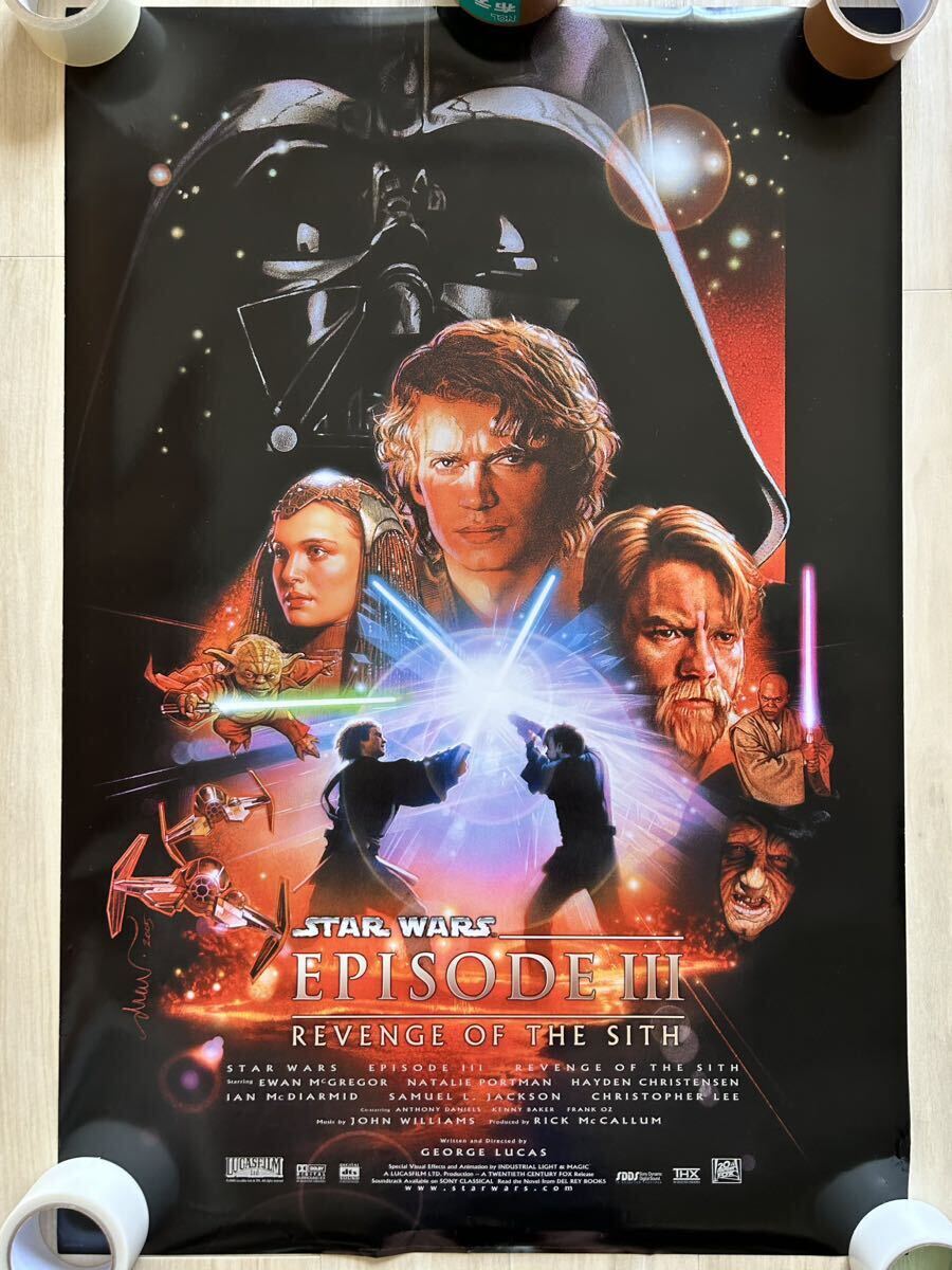 【やや傷や汚れあり】「スター・ウォーズ エピソード3/シスの復讐」 2005 映画ポスター Usa版 ワンシート オリジナルポスター アメリカ