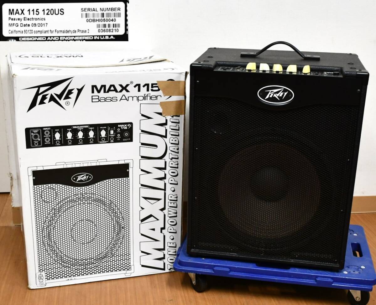 【やや傷や汚れあり】OY5-10【現状品】通電未確認｜ピーヴィー PEAVEY MAX 115 120US Bass Amplifier 本体 箱付き｜ベースアンプ・機材｜長期保管品の落札情報 ...
