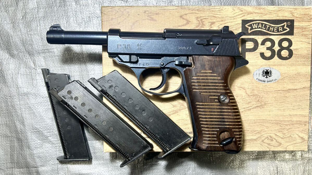 【目立った傷や汚れなし】MARUZEN Walther P38 GBB キャロムショット モリブデンブルー塗装 木製グリップ カスタム スペアマガジンセットの落札情報詳細 - Yahoo ...