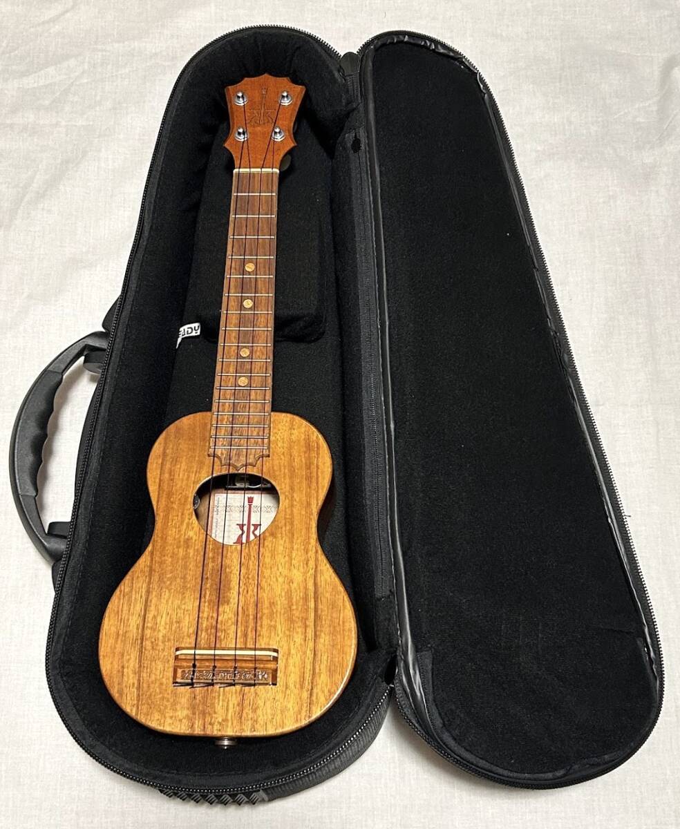 【目立った傷や汚れなし】KoAloha コアロハ KS-02 ハワイアンコア単板 ソプラノロングネックウクレレ 2011年12月製 ...