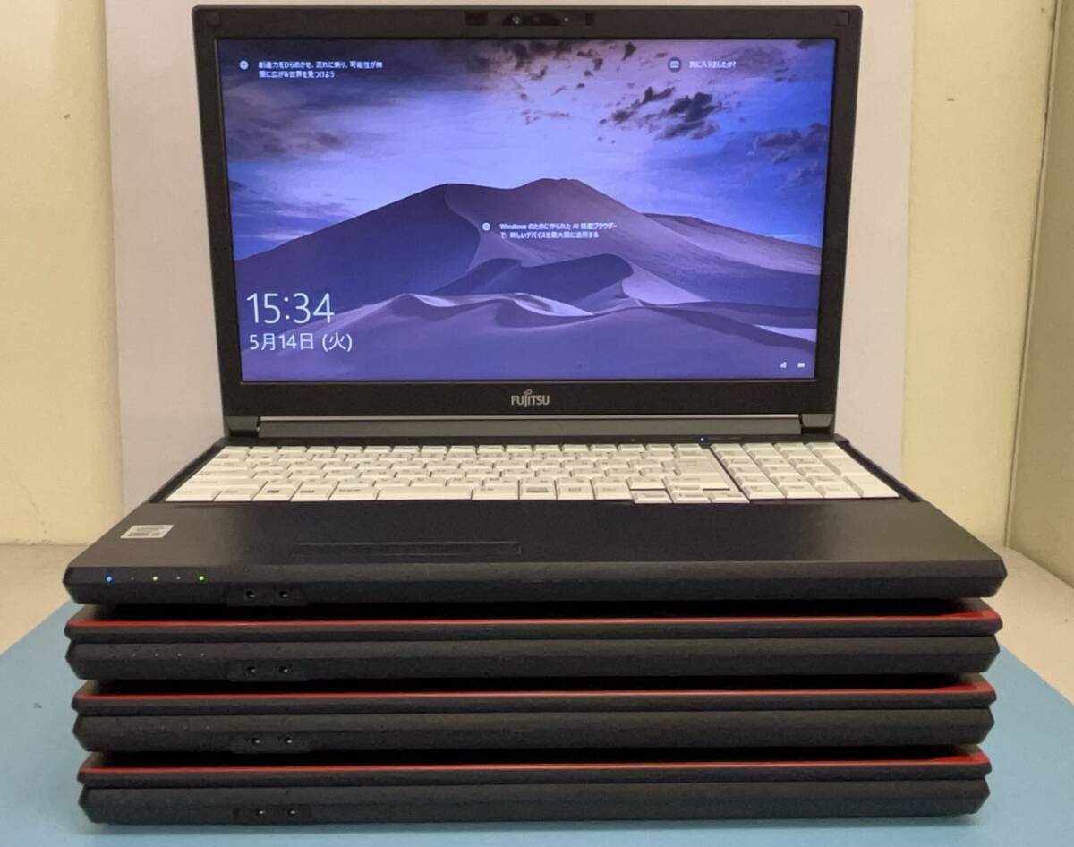 【傷や汚れあり】中古ノートパソコン 4台セット ★Windows10★Fujitsu Core i5-10310U/@2.21GHz/8GB/SSD 256GB/15インチ以上★aの落札情報 ...